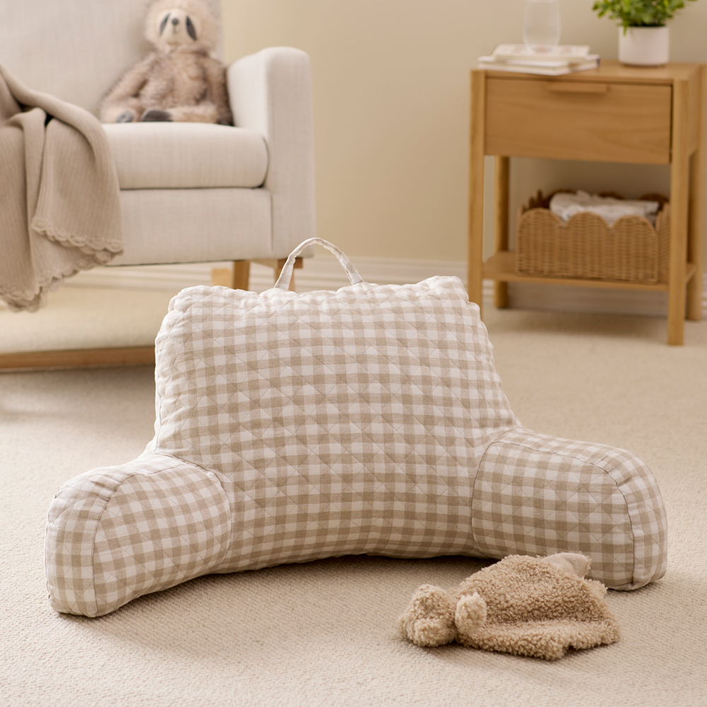 Adairs Kids - Vintage Washed Linen Linen Check Comfort Buddy | Adairs