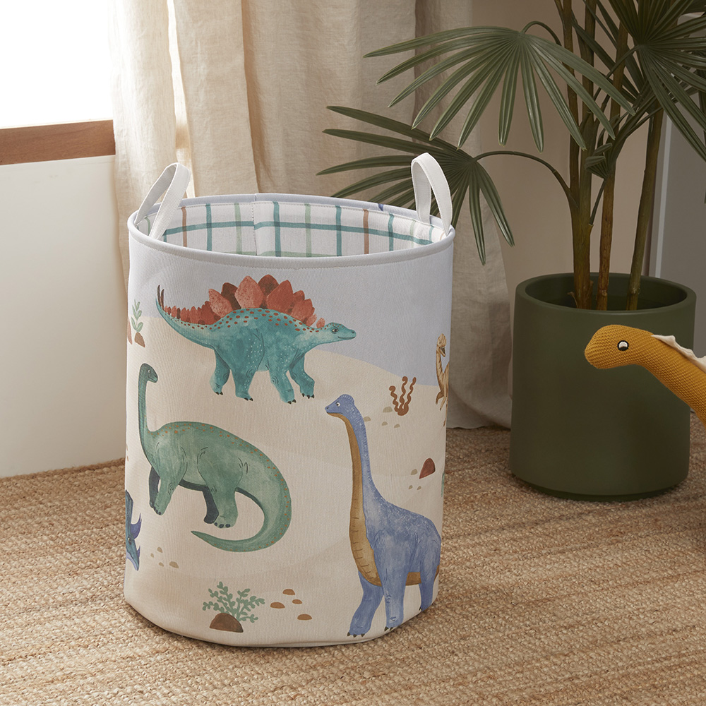 Adairs Kids - Dino Explore Printed Basket | Adairs