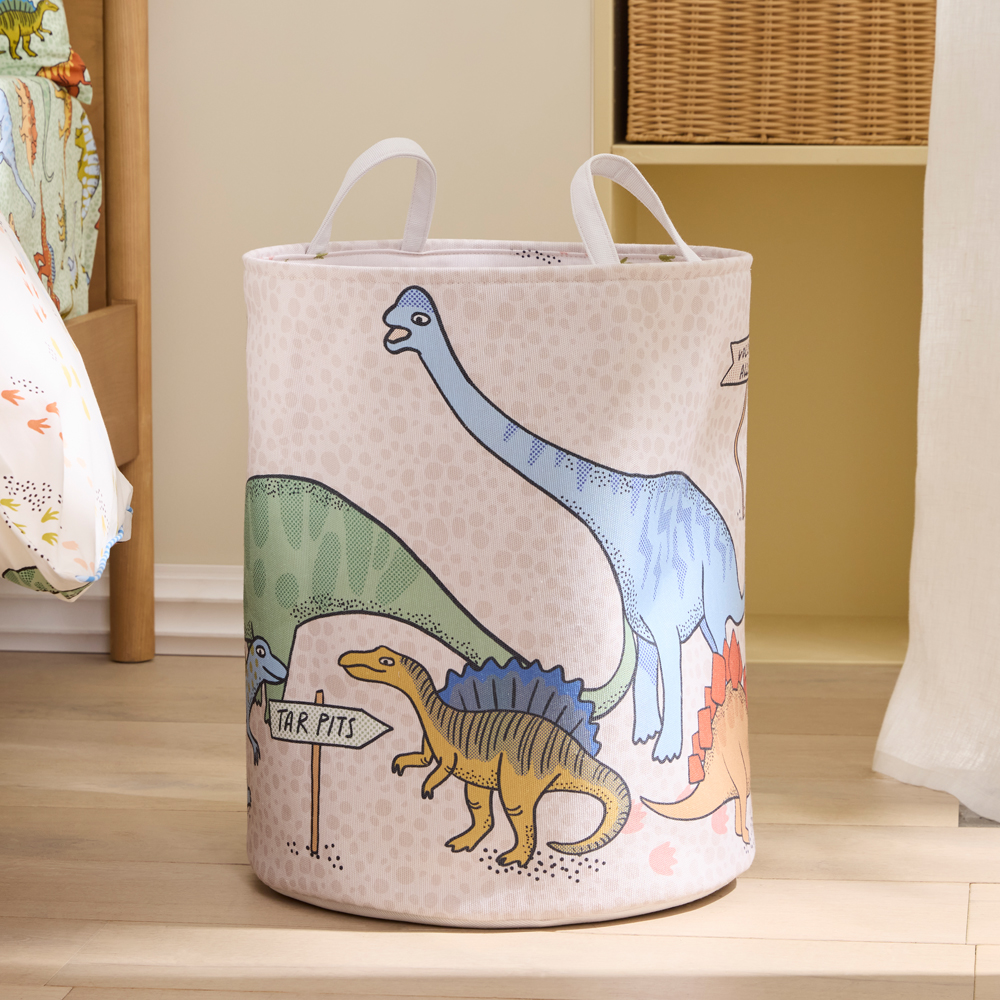 Adairs Kids - Dino Walk Printed Basket | Adairs