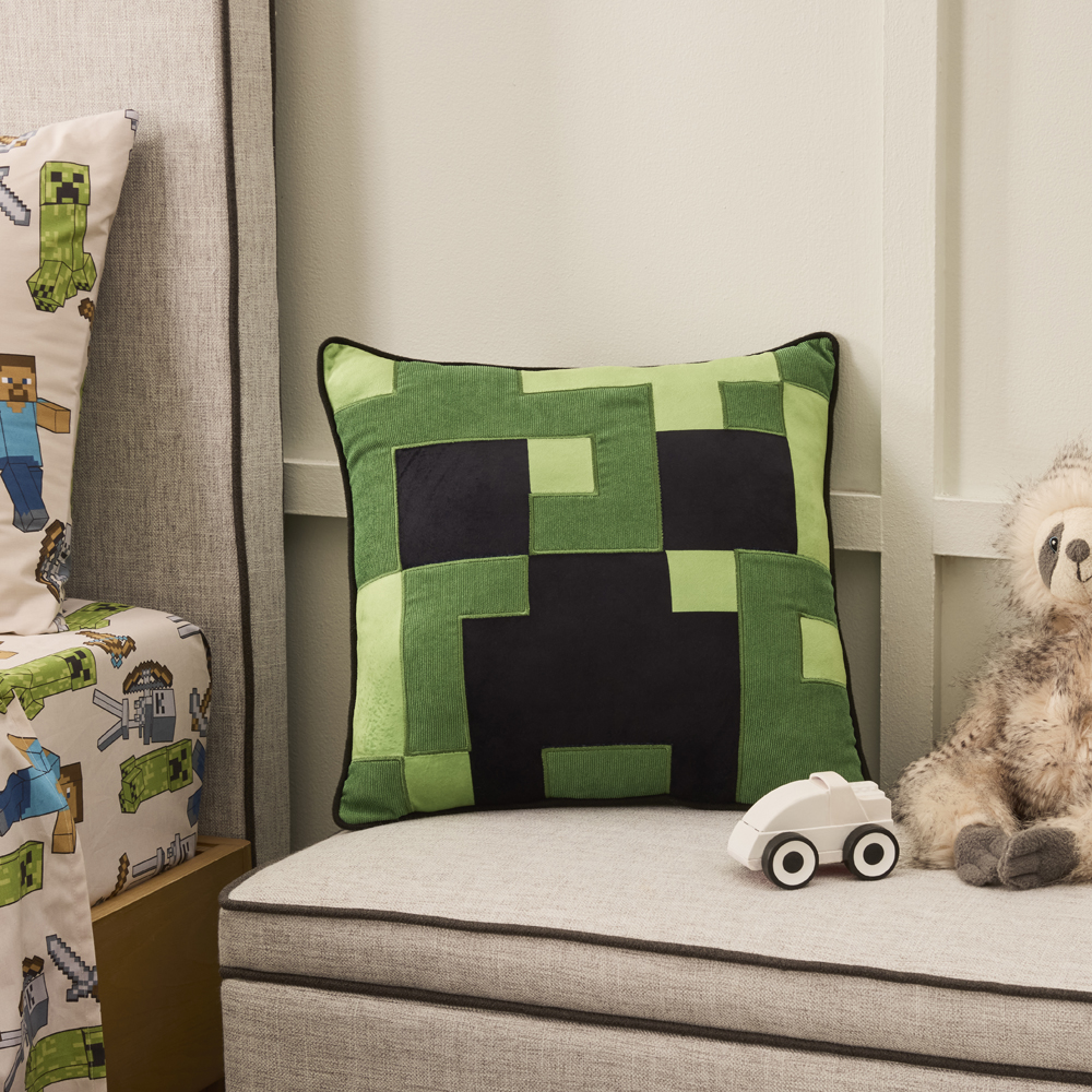 Adairs Kids - Minecraft Green Cushion | Adairs