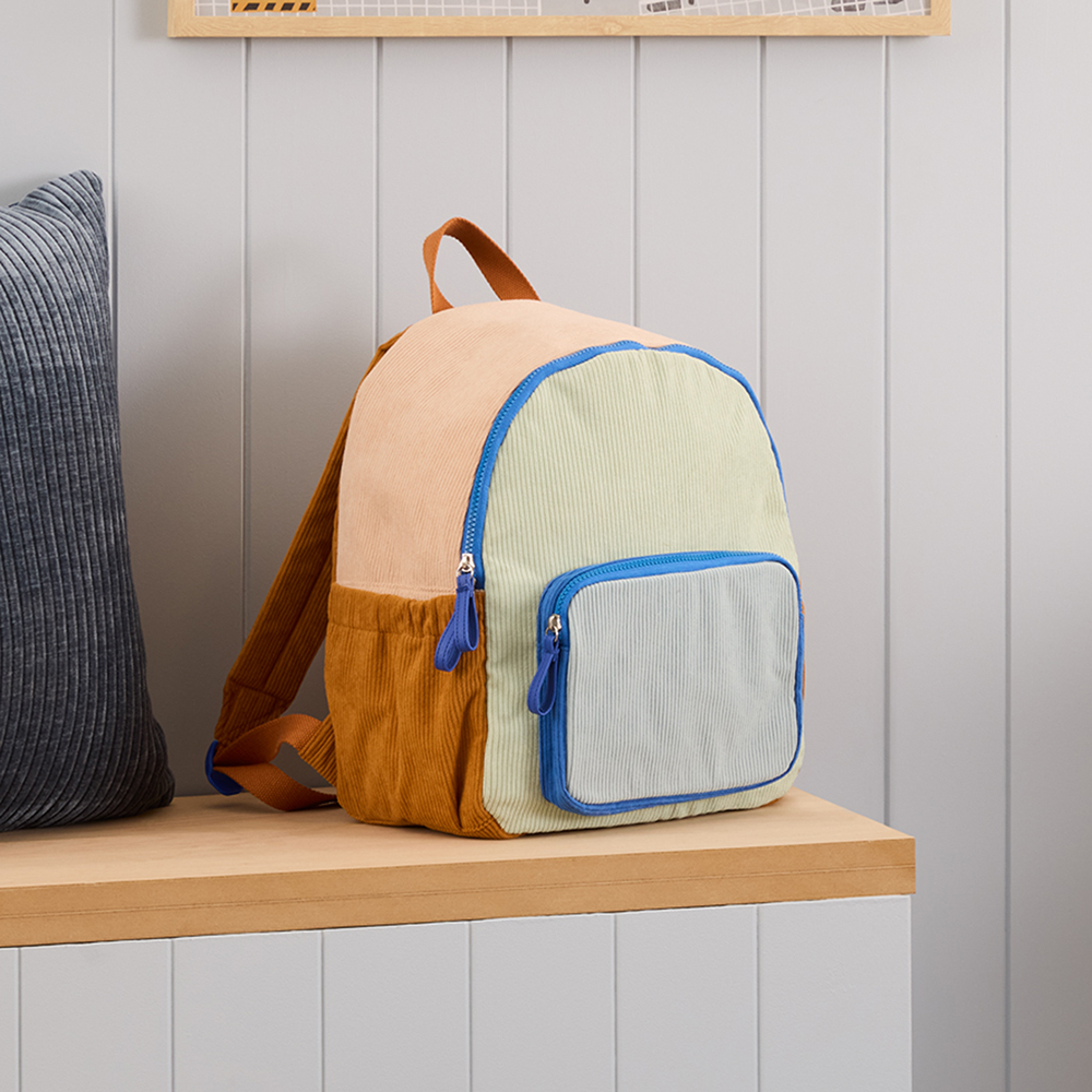 Adairs Kids - Cord Green Multi Backpack | Adairs