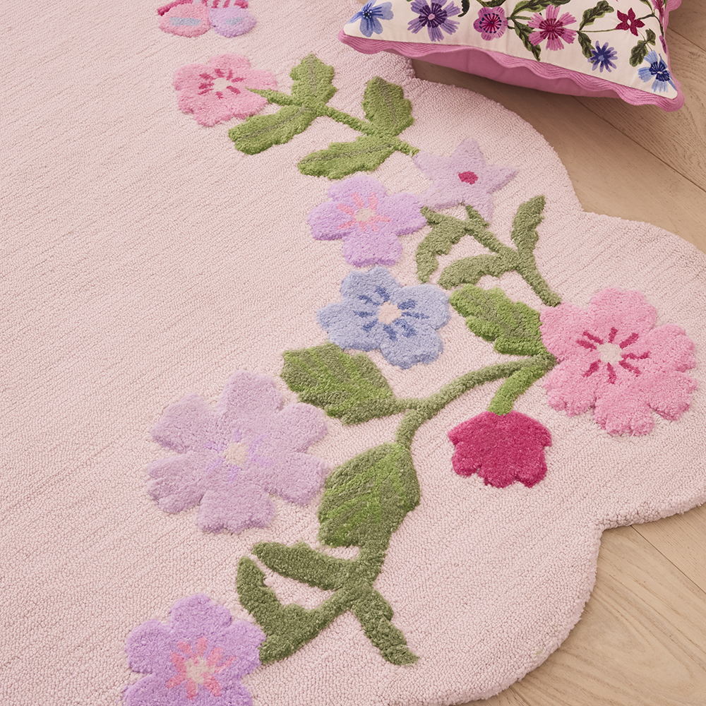 Adairs Kids - Floral Lilac Meadow Rug | Adairs