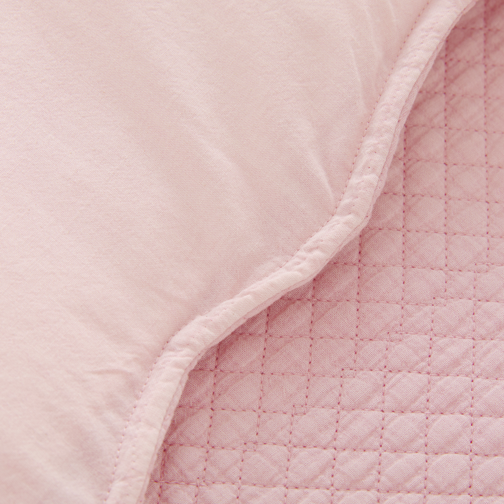 Adairs Kids - Diamond Scallop Dusty Pink Quilted Cot Quilt Cover Set ...
