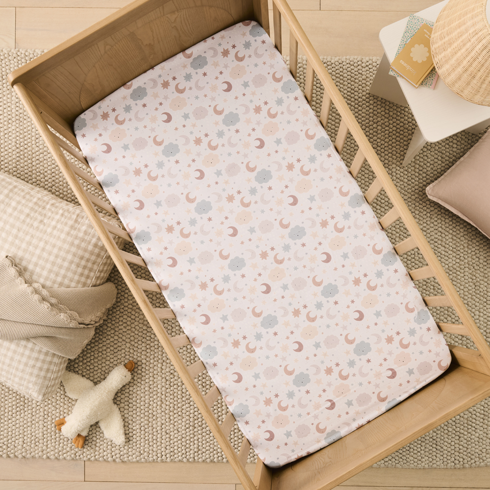 Adairs Kids - Cloud, Stars, Moon Multi Fitted Sheet 2pk | Adairs