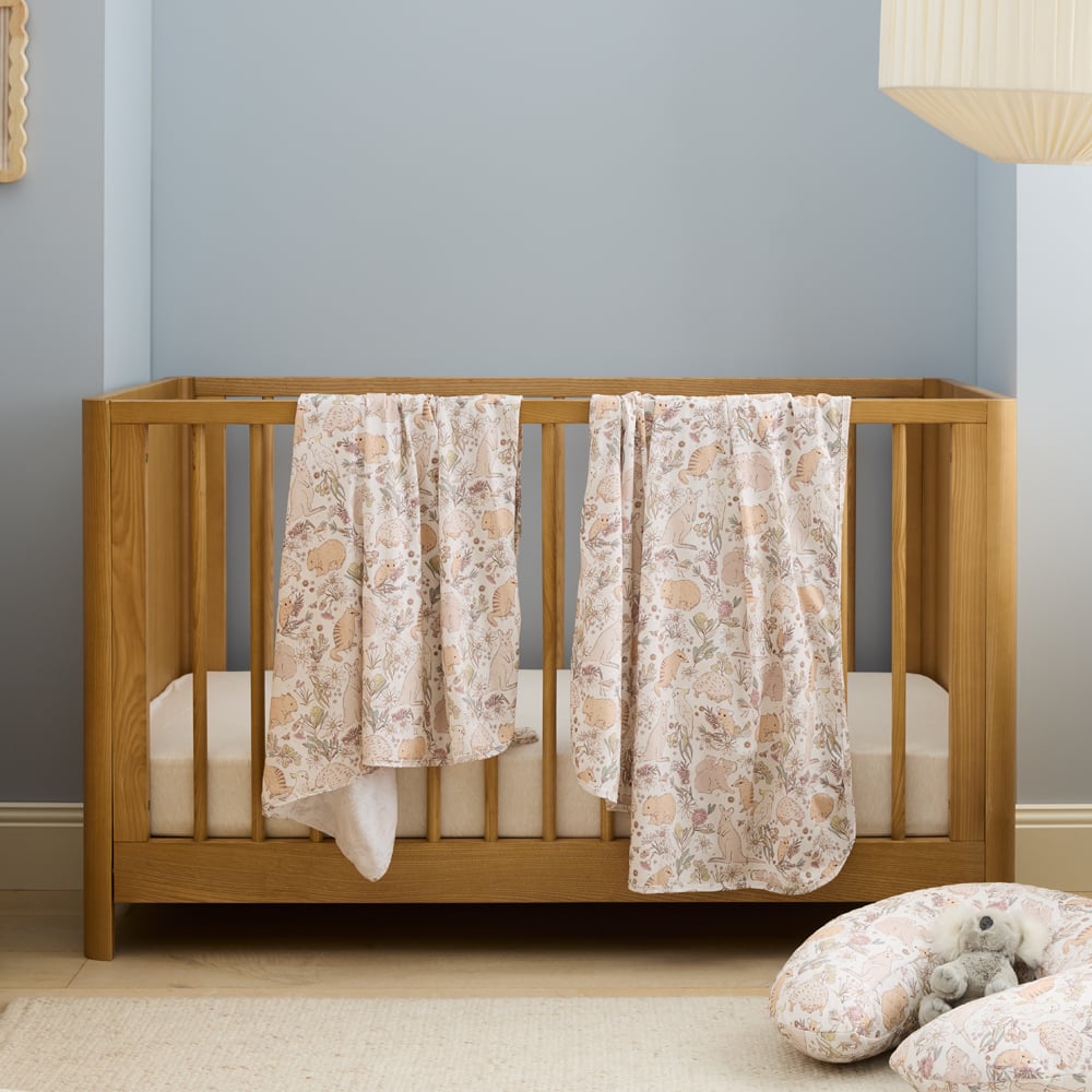 Adairs Kids - Jersey Multi Australian Animals Swaddles Pack of 2 | Adairs