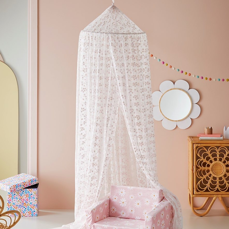 Adairs Kids - Pretty Daisies Pink Novelty Canopy | Adairs