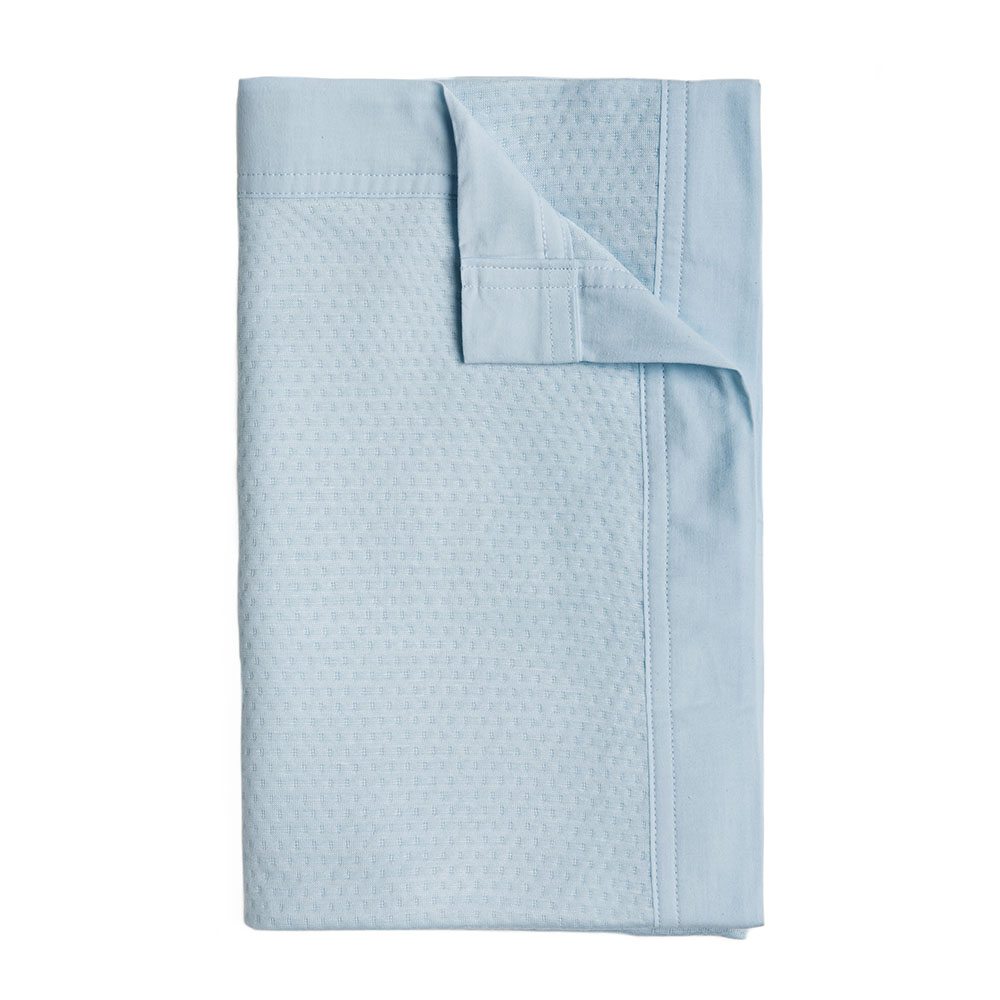 Adairs Baby - Pure Bamboo Soft Blue Cot Blanket | Adairs