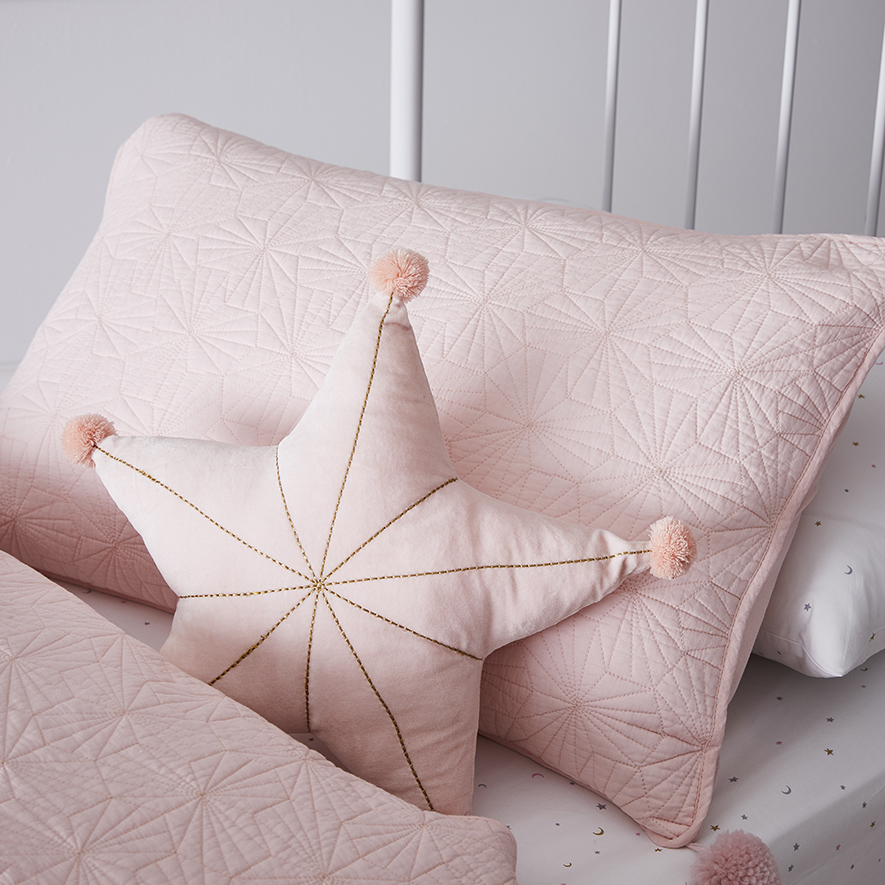 Isabella Quilted Quilt Cover Set Rose | Adairs