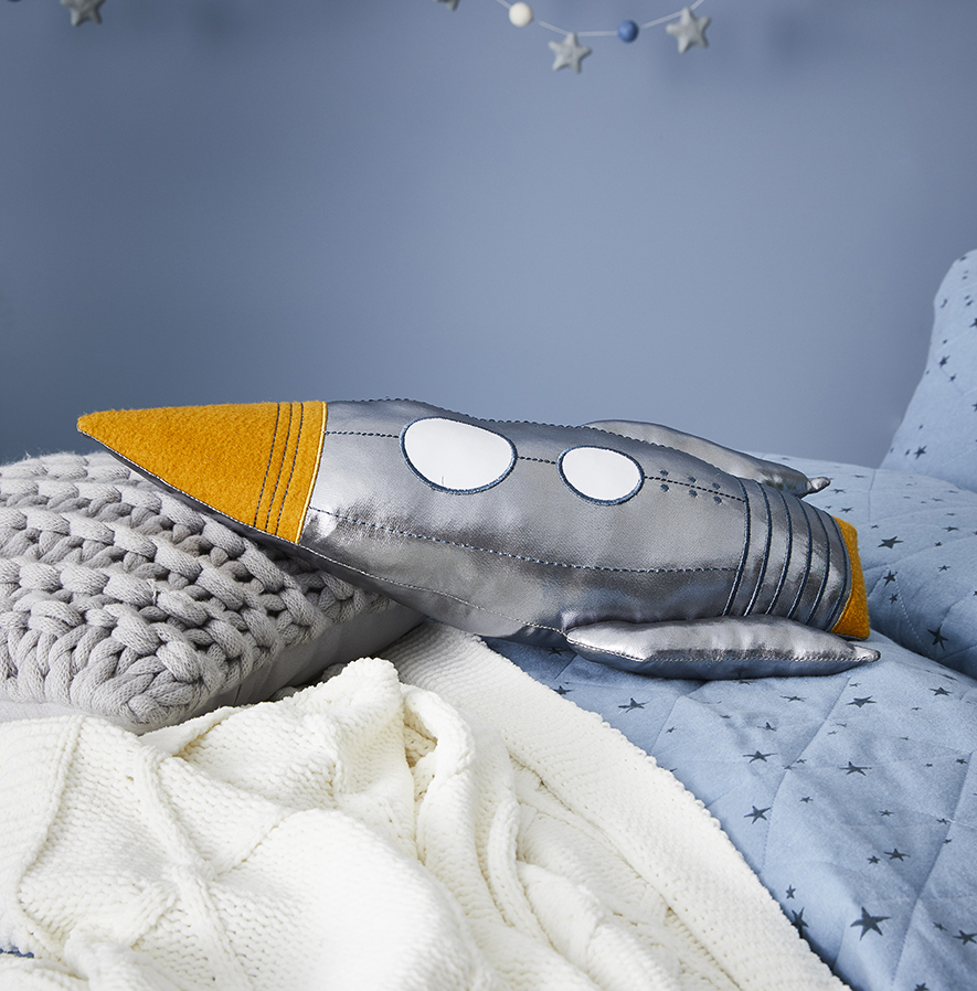 Stanley Star Quilted Flannelette Quilt Cover Set Blue | Adairs