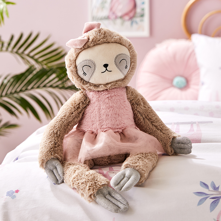 Pretty Pink Sloth Quilt Cover Set | Adairs