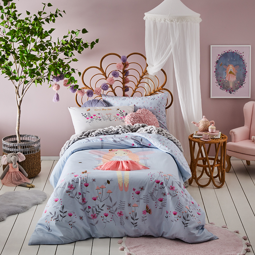 Emelia's Garden Blue Quilt Cover Set | Adairs