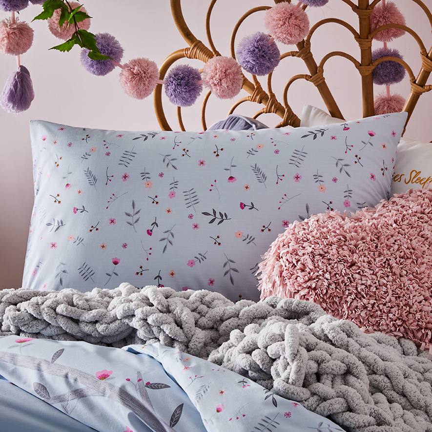 Emelia's Garden Blue Quilt Cover Set | Adairs