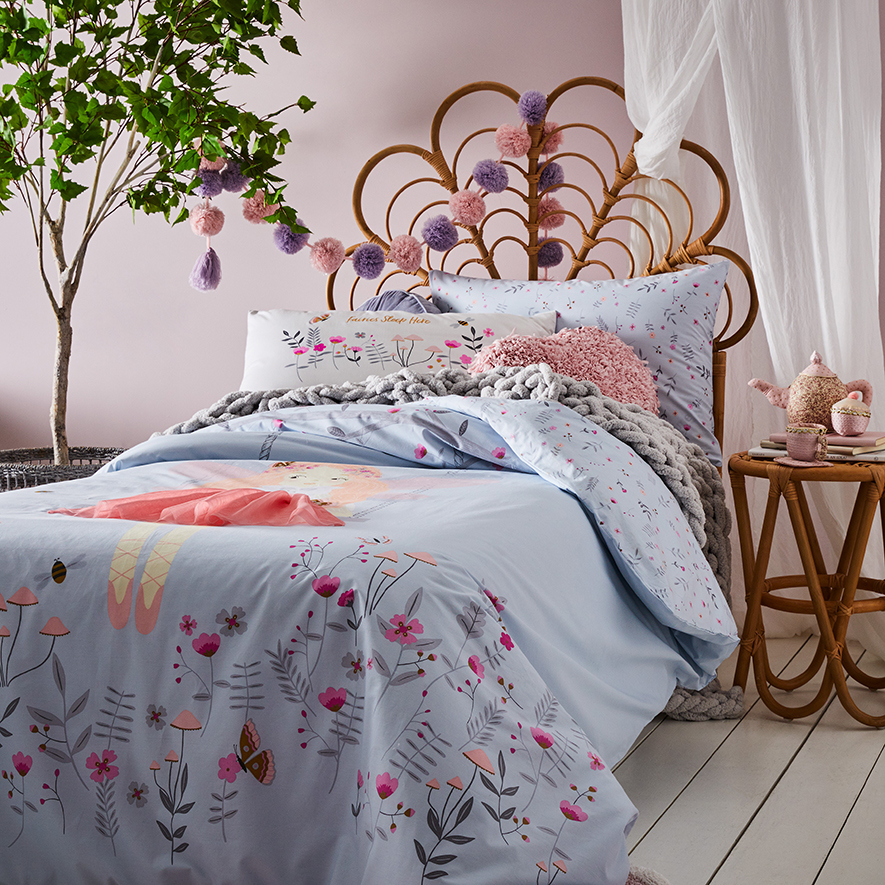 Emelia's Garden Blue Quilt Cover Set | Adairs