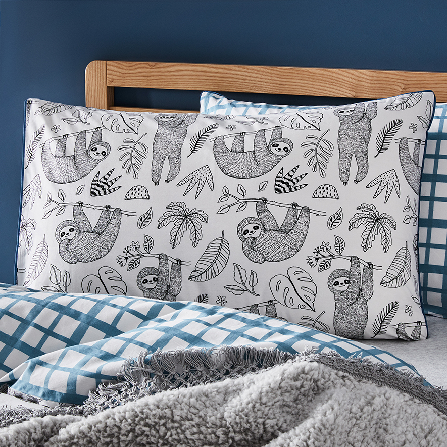 Smiley Sloth Quilt Cover Set | Adairs