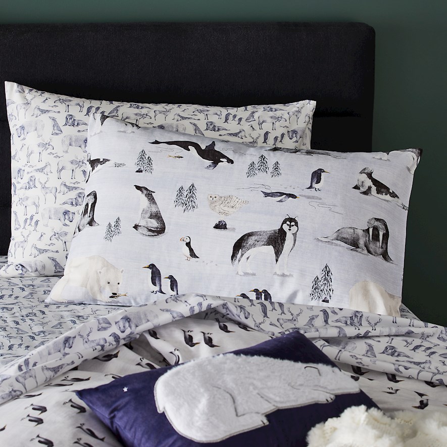 Snow Friends Ice Quilt Cover Set | Adairs