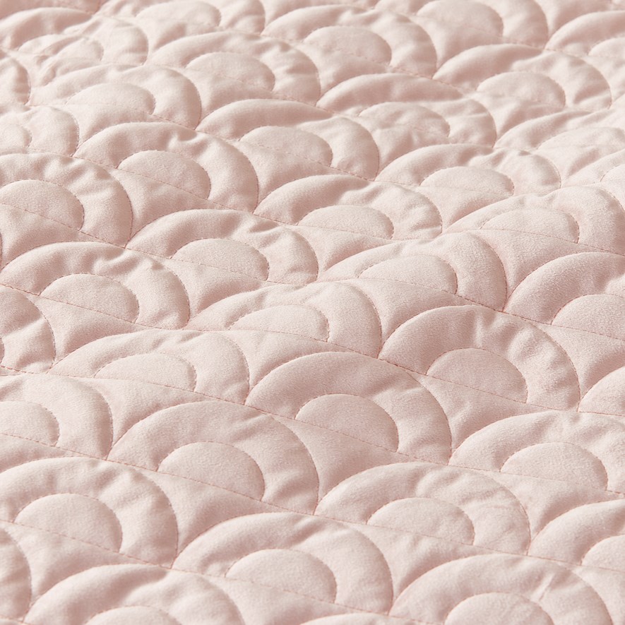 Camilla Floral Pink Quilted Velvet Cot Quilt Cover | Adairs