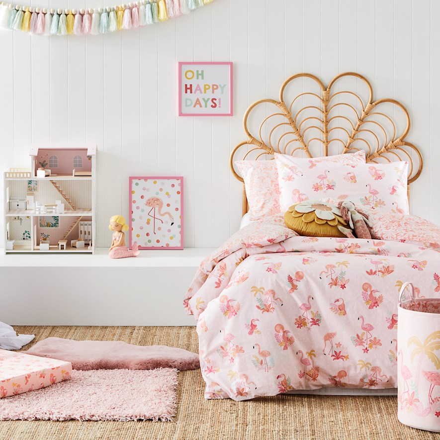 Tropical Adventure Lotus Pink Duvet Cover Set | Adairs