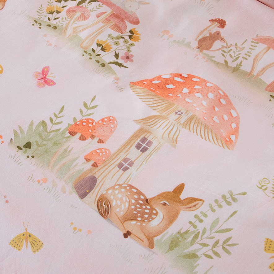 Toadstool Village Pink Duvet Cover Set | Adairs