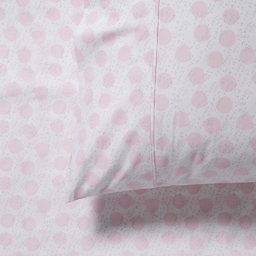Mix It Up Pale Pink Spot Sheet Separates | Adairs