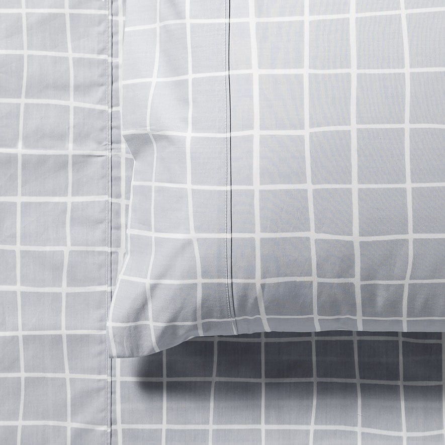 Mix It Up Grey Grid Sheet Separates | Adairs