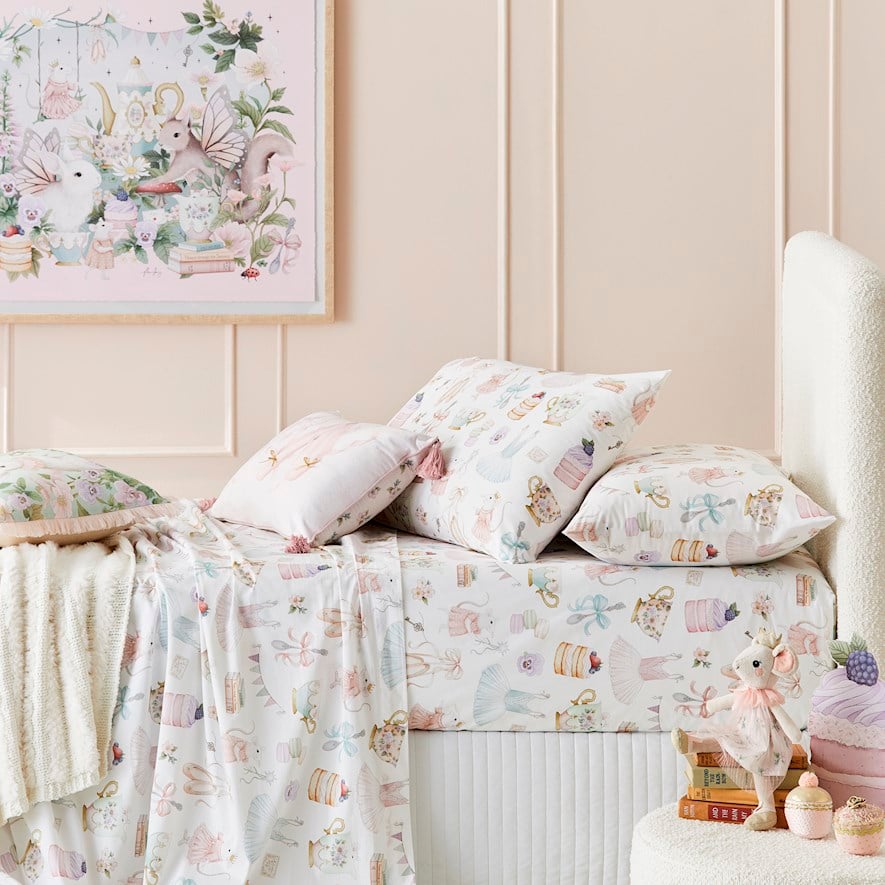 Fleur Harris Garden Party Pink Flat Sheet | Adairs