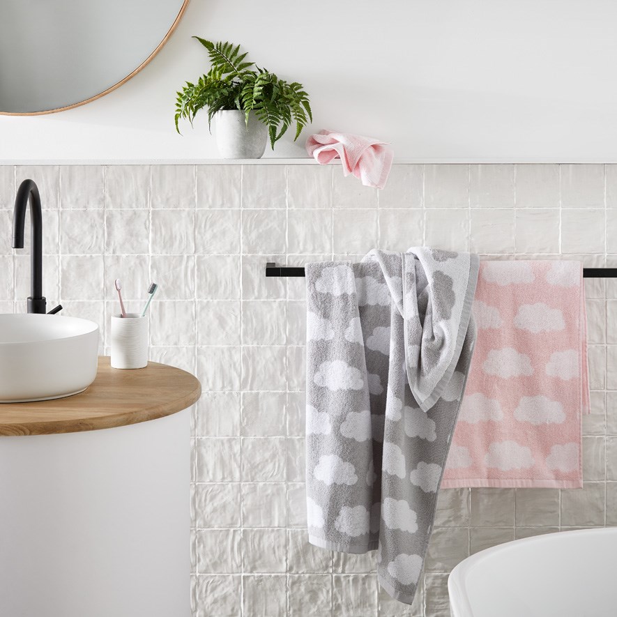 Cloud Grey Face Washers | Adairs