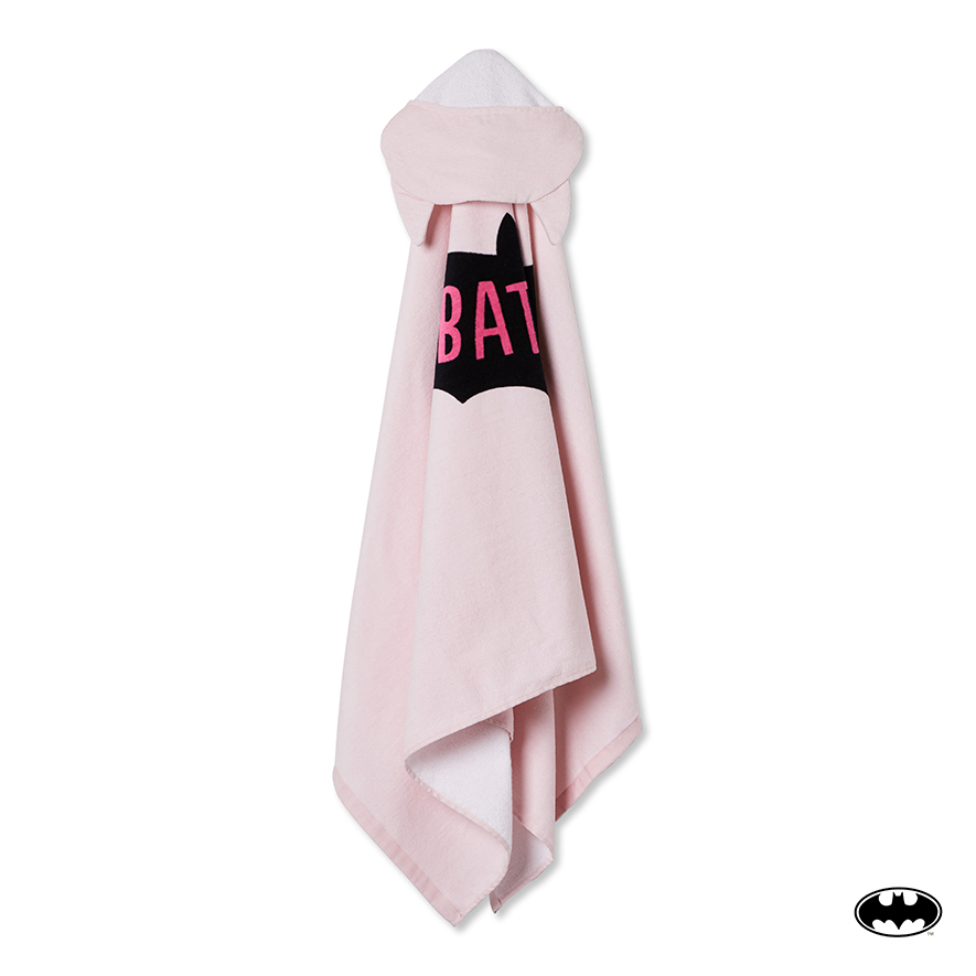 Hooded Towel Pink Batgirl | Adairs