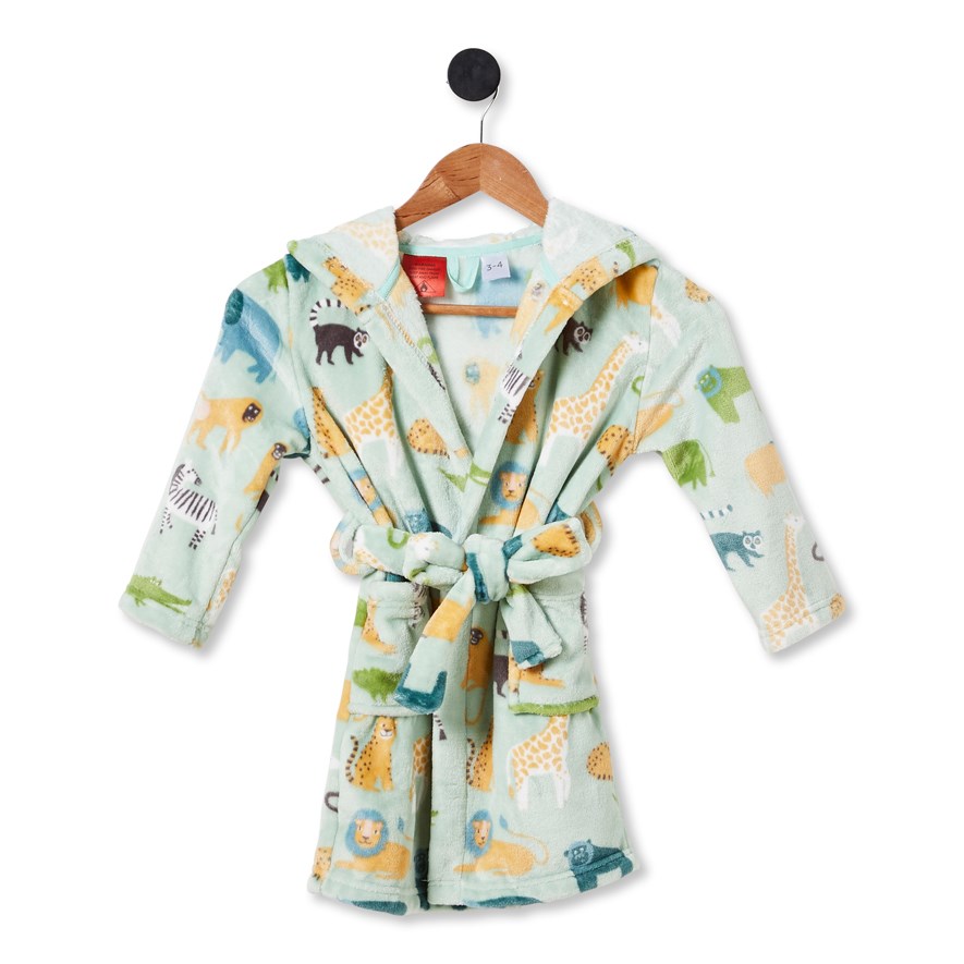 Ultra Soft Kids Jungle Bath Robe | Adairs