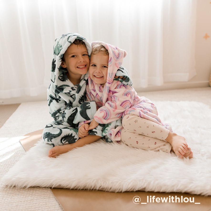 Ultra Soft Kids Dinosaur Bathrobe | Adairs