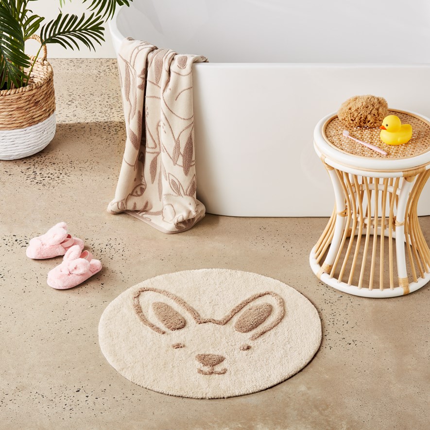 Grey Kangaroo Bath Mat | Adairs