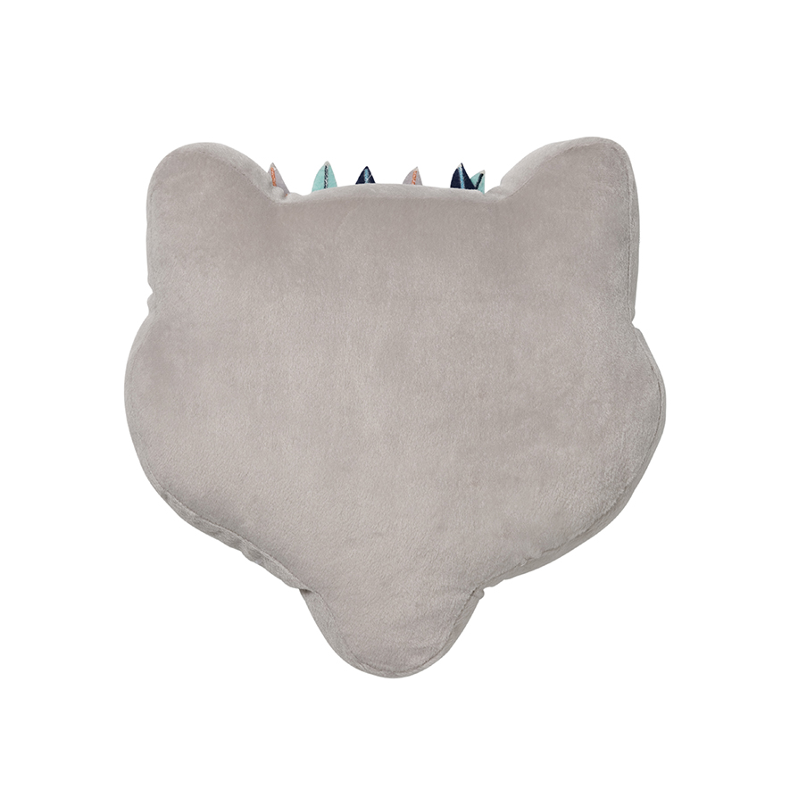 Designer Grey Wolf Cub Cushion | Adairs