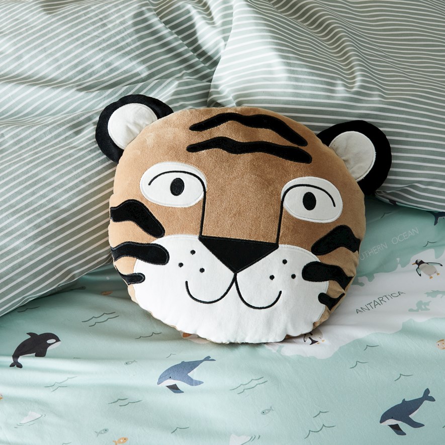 Adairs Kids - Happy Tiger Classic Cushion | Adairs