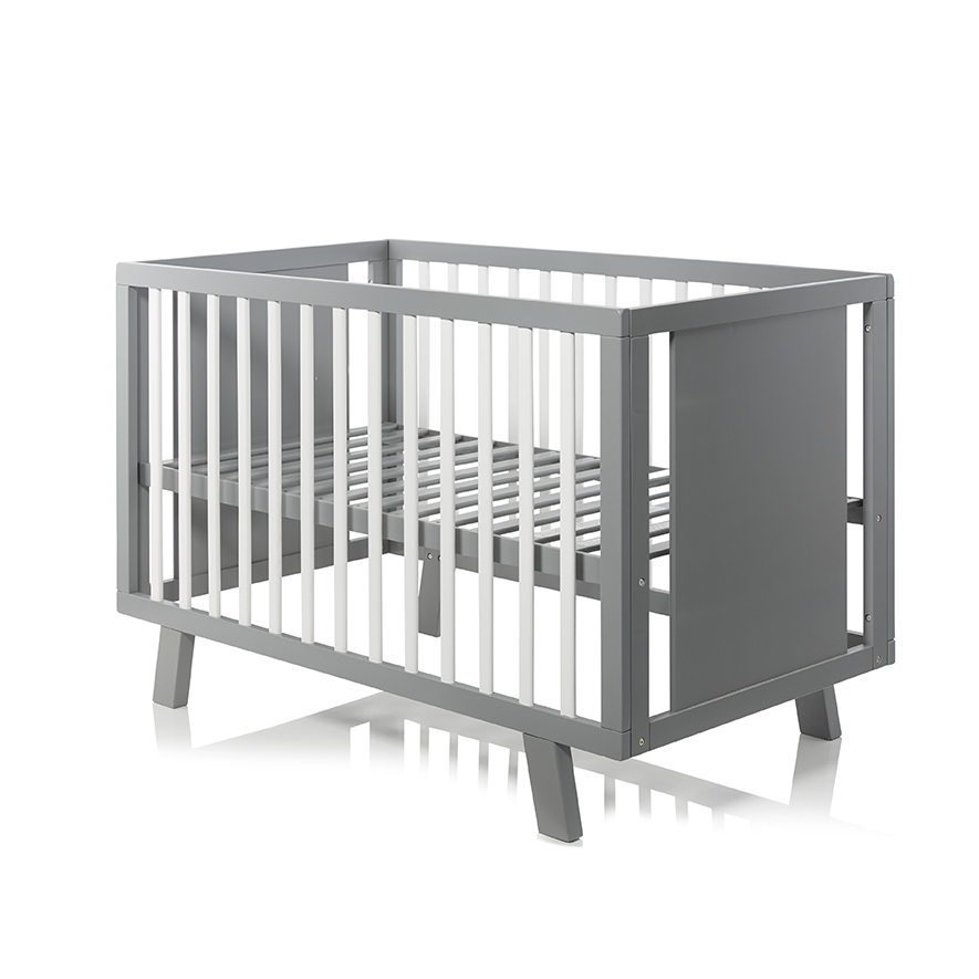 Cooper Nursery Furniture Cot Grey/White | Adairs