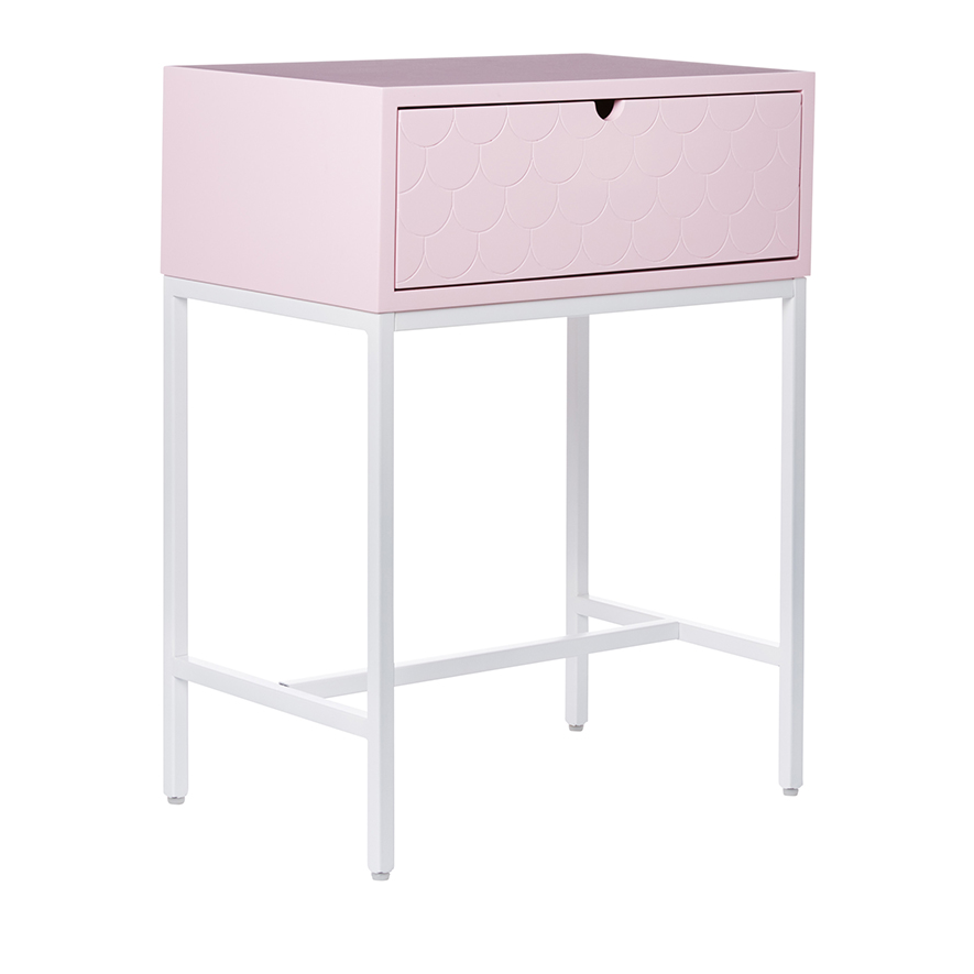 Kelso Side Table Pink Scallop | Adairs