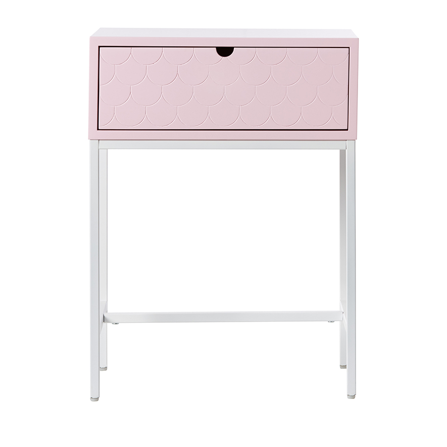 Kelso Side Table Pink Scallop | Adairs