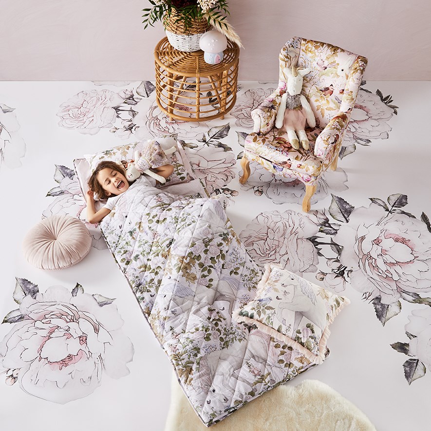 Adairs Kids - Fleur Harris Woodlands Pink Mini Armchair | Adairs