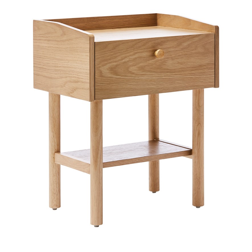 Chester Side Table Natural 1 Drawer | Adairs
