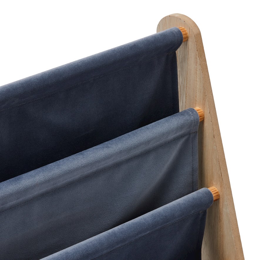 Haven Velvet Blue 4 Tier Bookshelf | Adairs