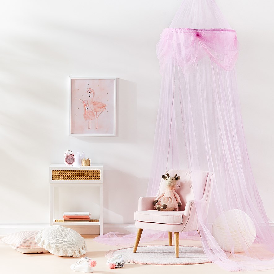 Princess Lilac Ruffle Canopy | Adairs