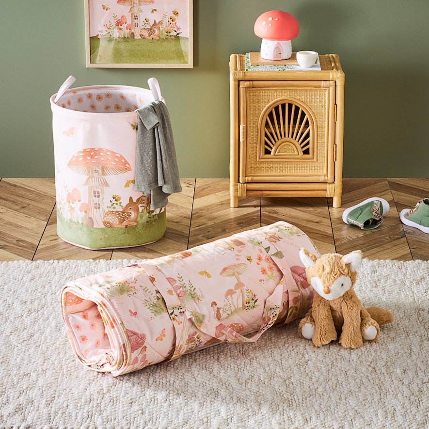 Sleepover Pink Toadstool Village Sleeping Bag | Adairs