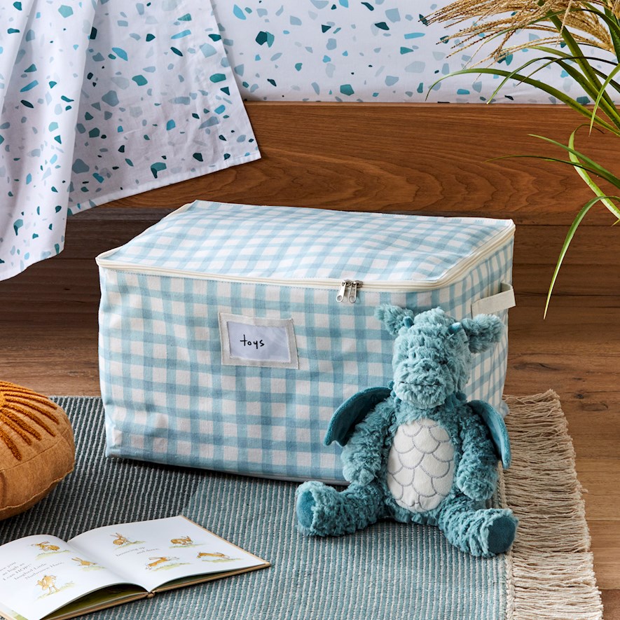 Blue Gingham Storage Bag | Adairs