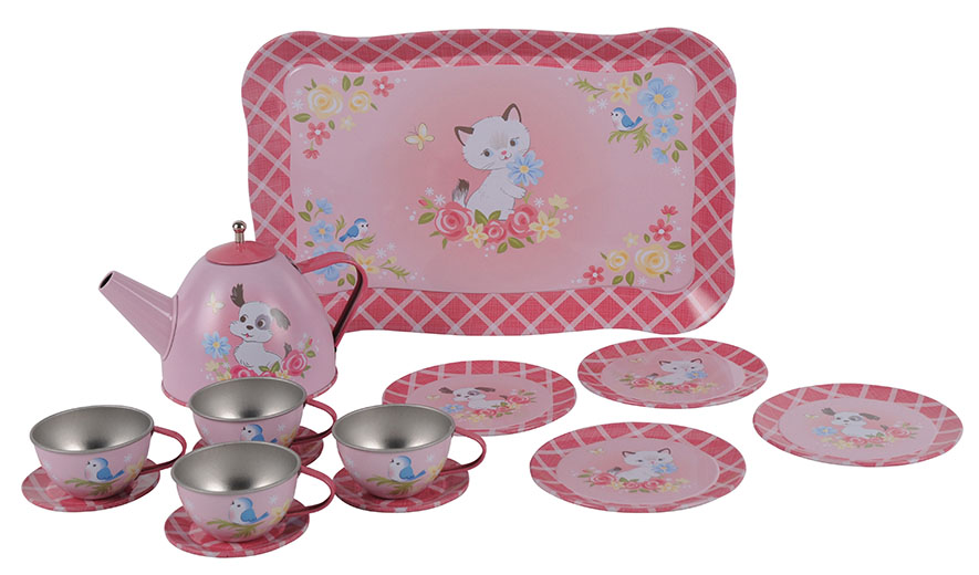 Vintage Tea Set Kittens & Puppies | Adairs