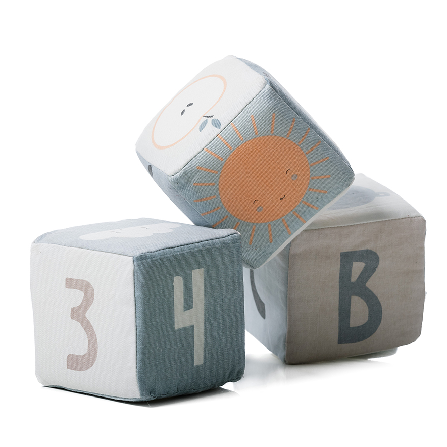 Fabric Play Cubes in a Pack of 3 | Adairs