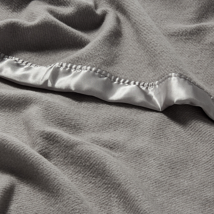 Bamboo Wool Blanket in Pale Grey | Adairs