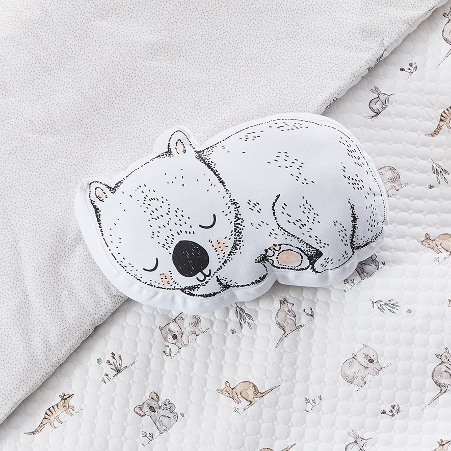 Bush Babies Quilted Jersey Cot Quilt Cover Set | Adairs