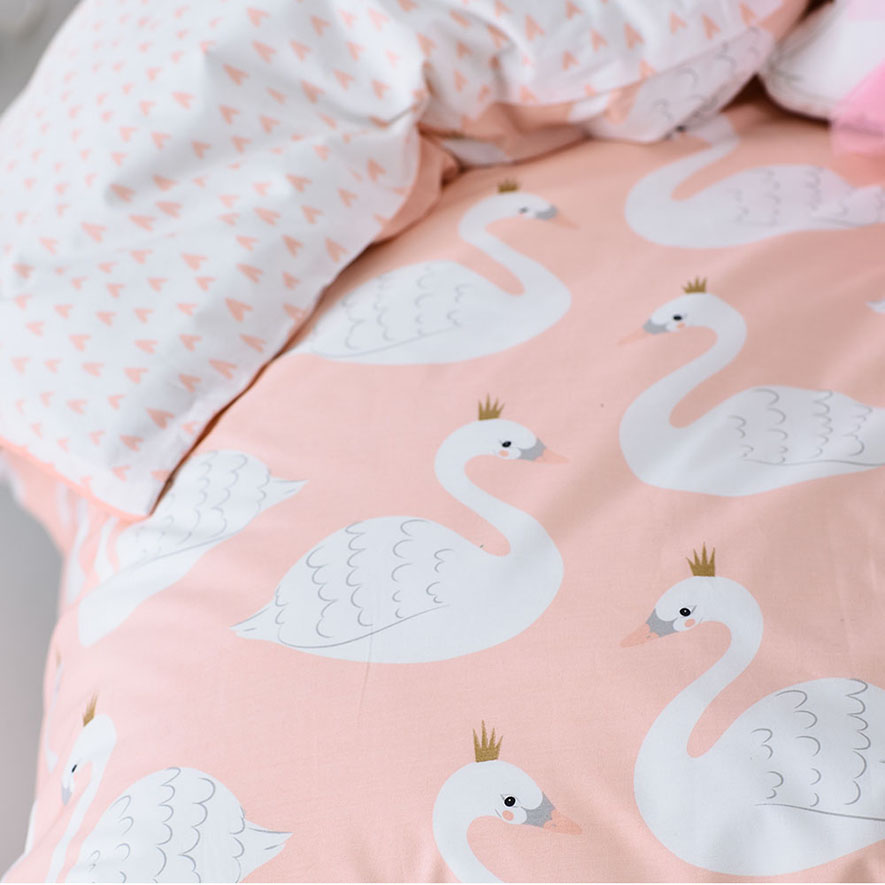 Swan Princess Cot Quilt Cover Set | Adairs