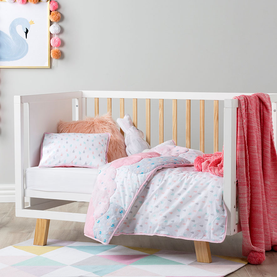 Cloud Winter Harvest Quilted Cot Quilt Cover Set Multi | Adairs