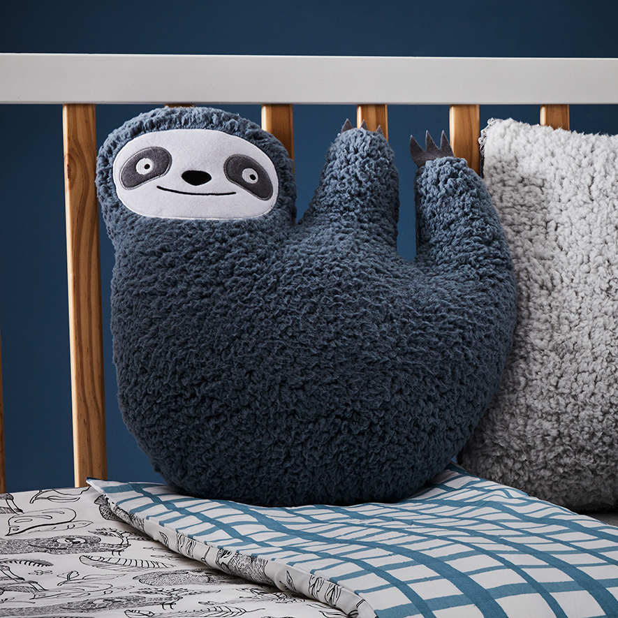 Smiley Sloth Cot Quilt Cover Set | Adairs