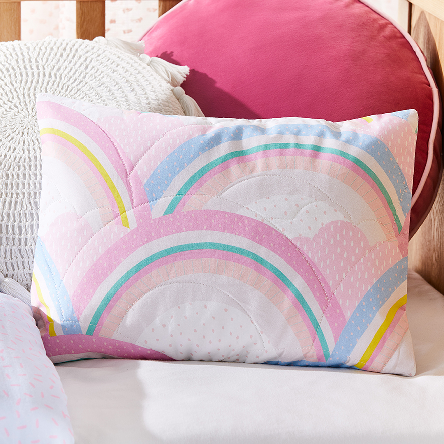 Rainbow Quilted Cot Quilt Cover Set | Adairs