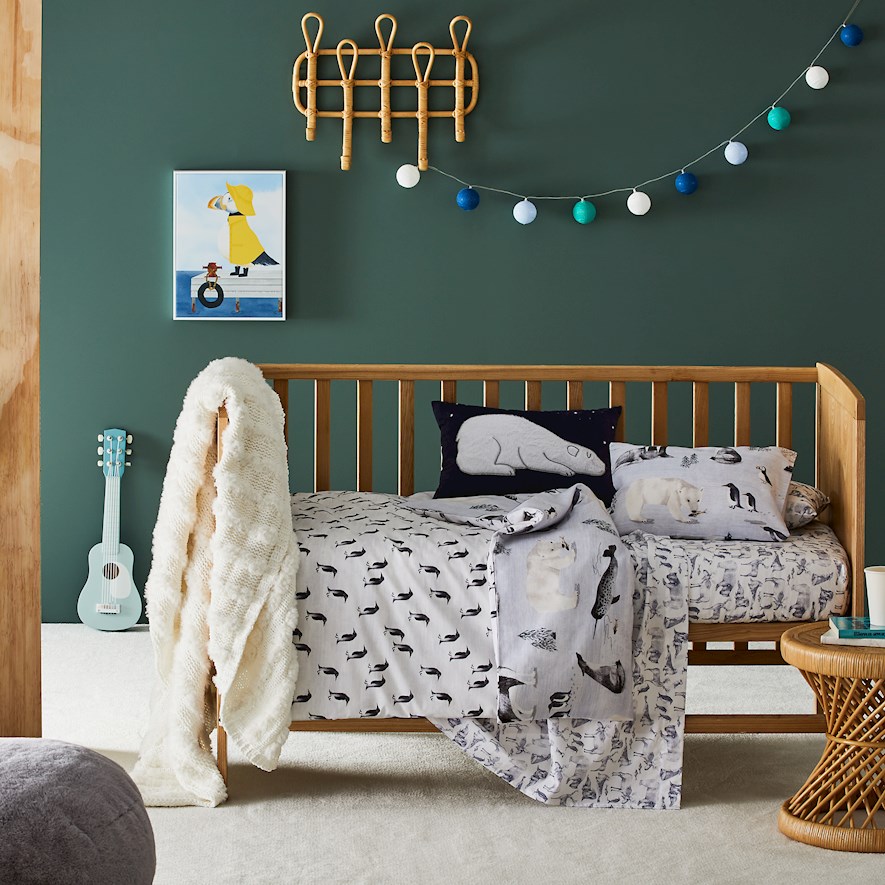 Snow Friends Ice Cot Quilt Cover Set | Adairs